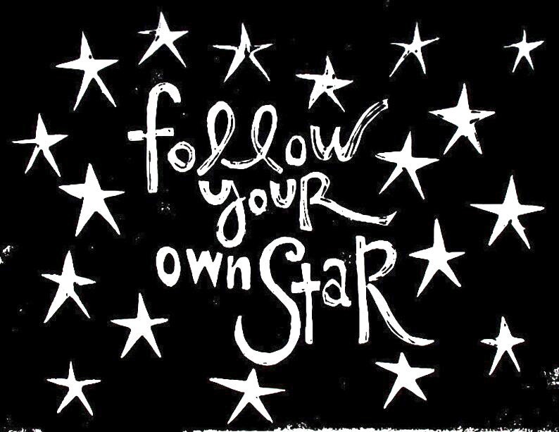 Follow Your Own Star Linoleum Block Print 9 X - Etsy