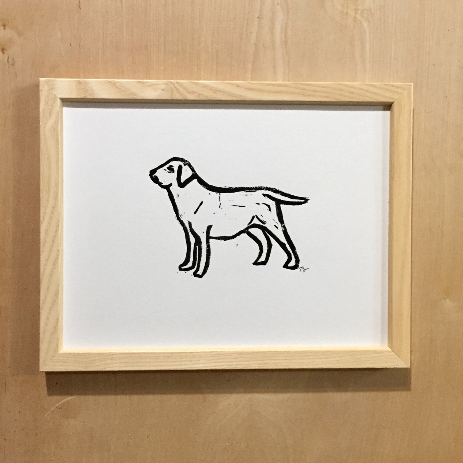 Labrador Dog Breed Linoleum Block Print 9x12 Wall Art - Etsy