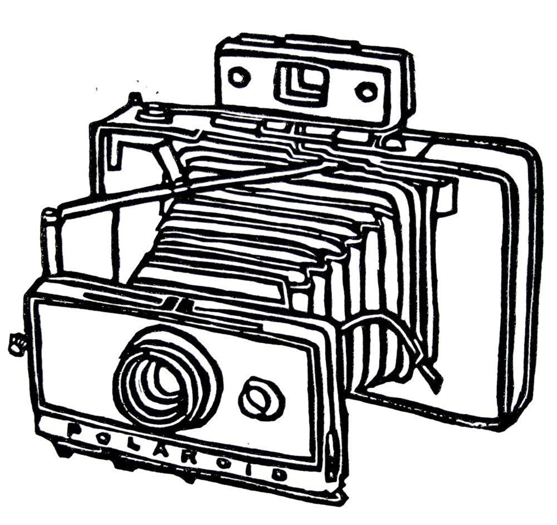 Vintage Polaroid Camera - Linoleum Block Print - 9" X 12" Wall Art - Etsy