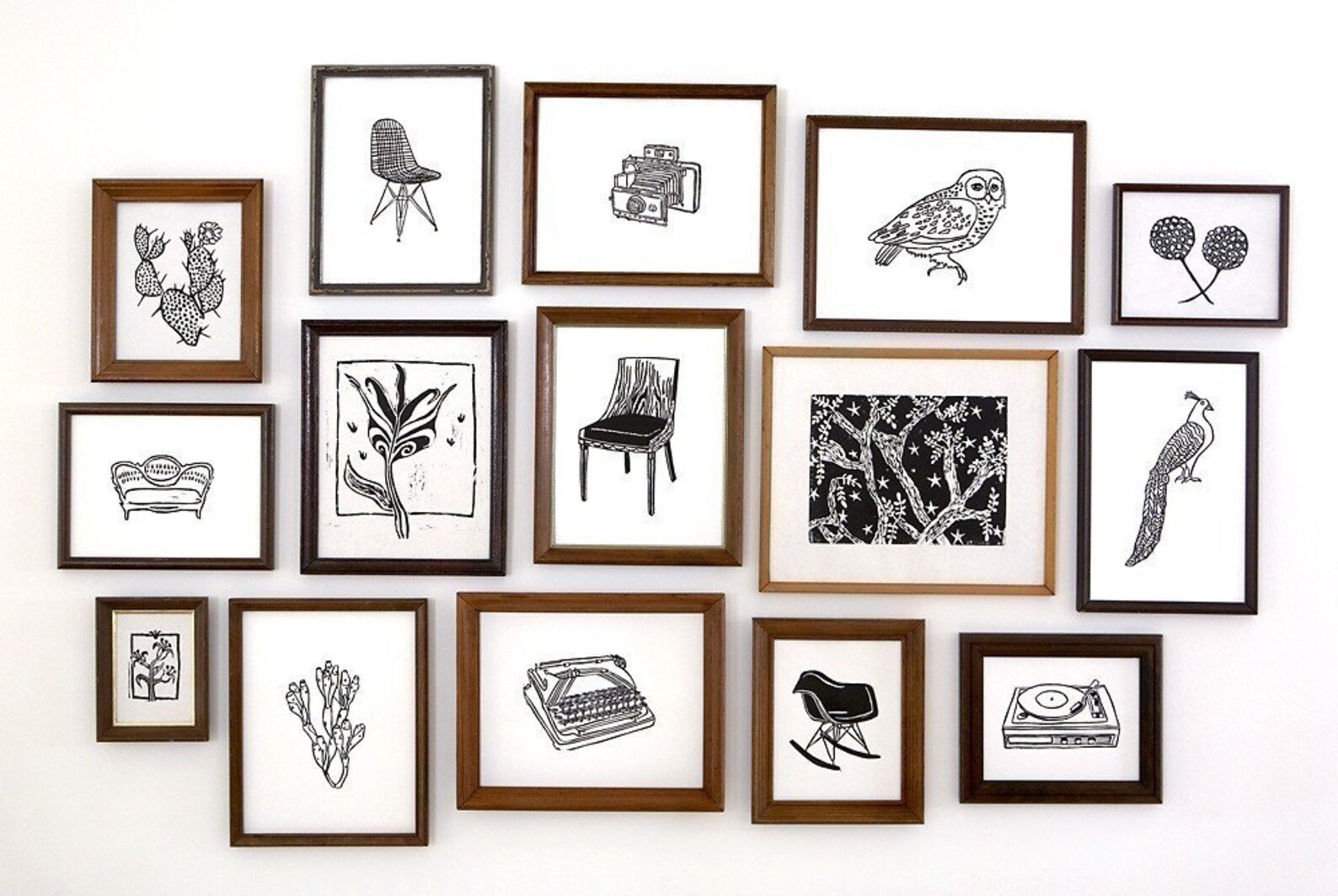 Vintage Polaroid Camera Linoleum Block Print 9 X - Etsy