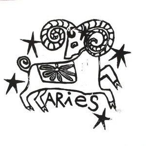 Aries - Zodiac Sign - Linoleum Block Print - 9"x12" Wall Art - Etsy