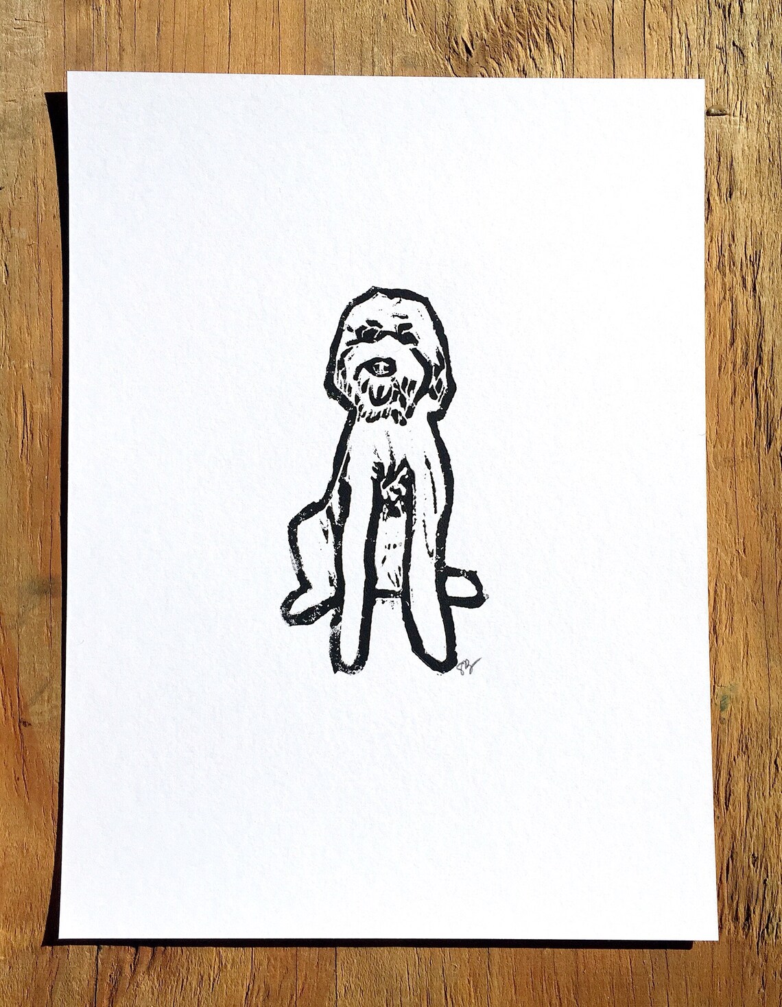 Doodle Dog Breed Linoleum Block Print 9x12 Wall Art - Etsy