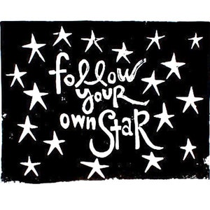 Follow Your Own Star - Linoleum Block Print - 9" X 12" Wall Art - Etsy