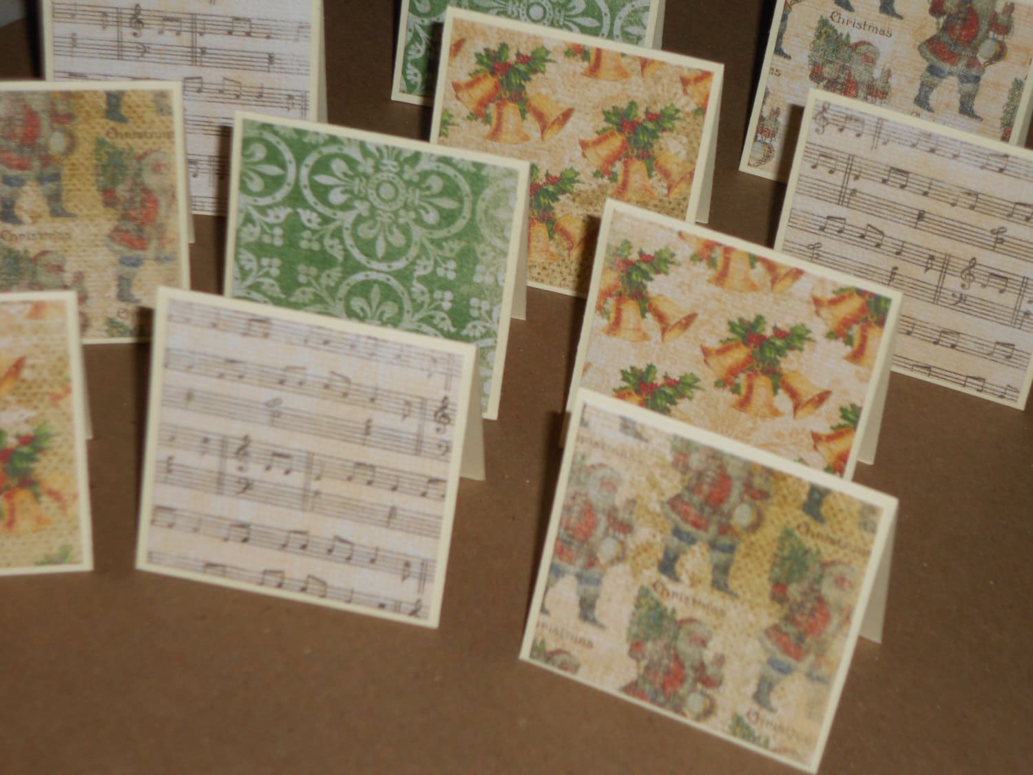 Golden Bells of Christmas Note Cards / Gift Tags / Place Cards Set of ...