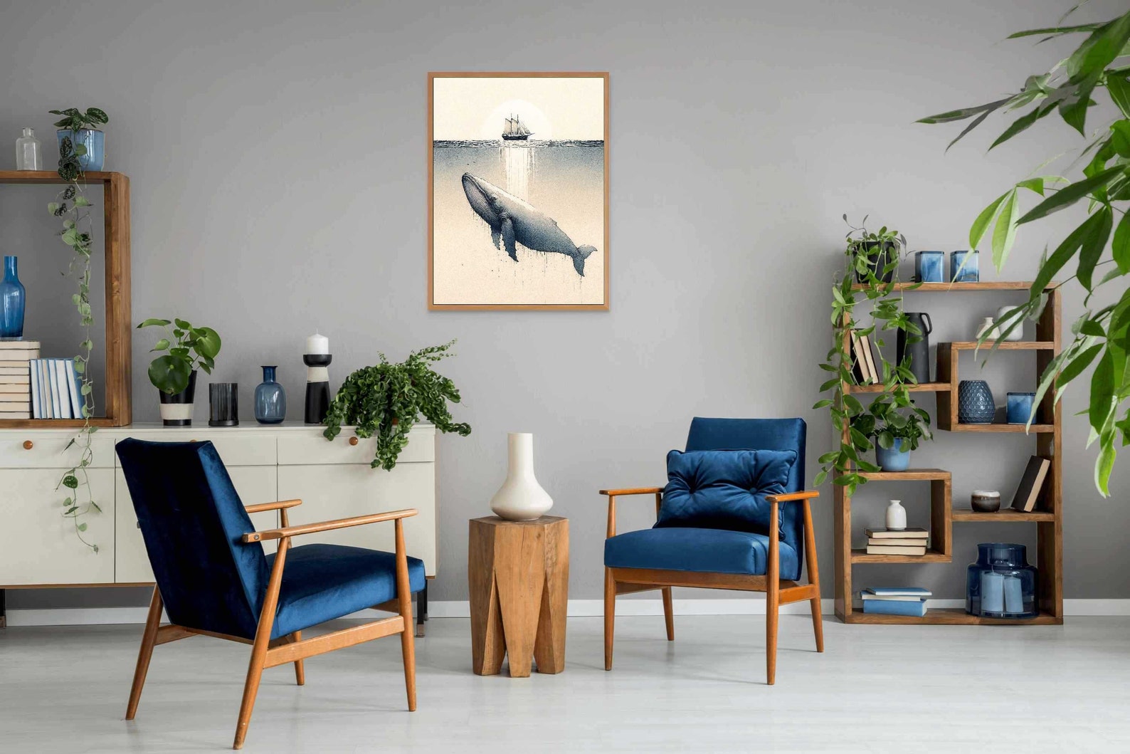 Jonah and the Whale Minimalistic Art, Christian Painting, Catholic Art ...