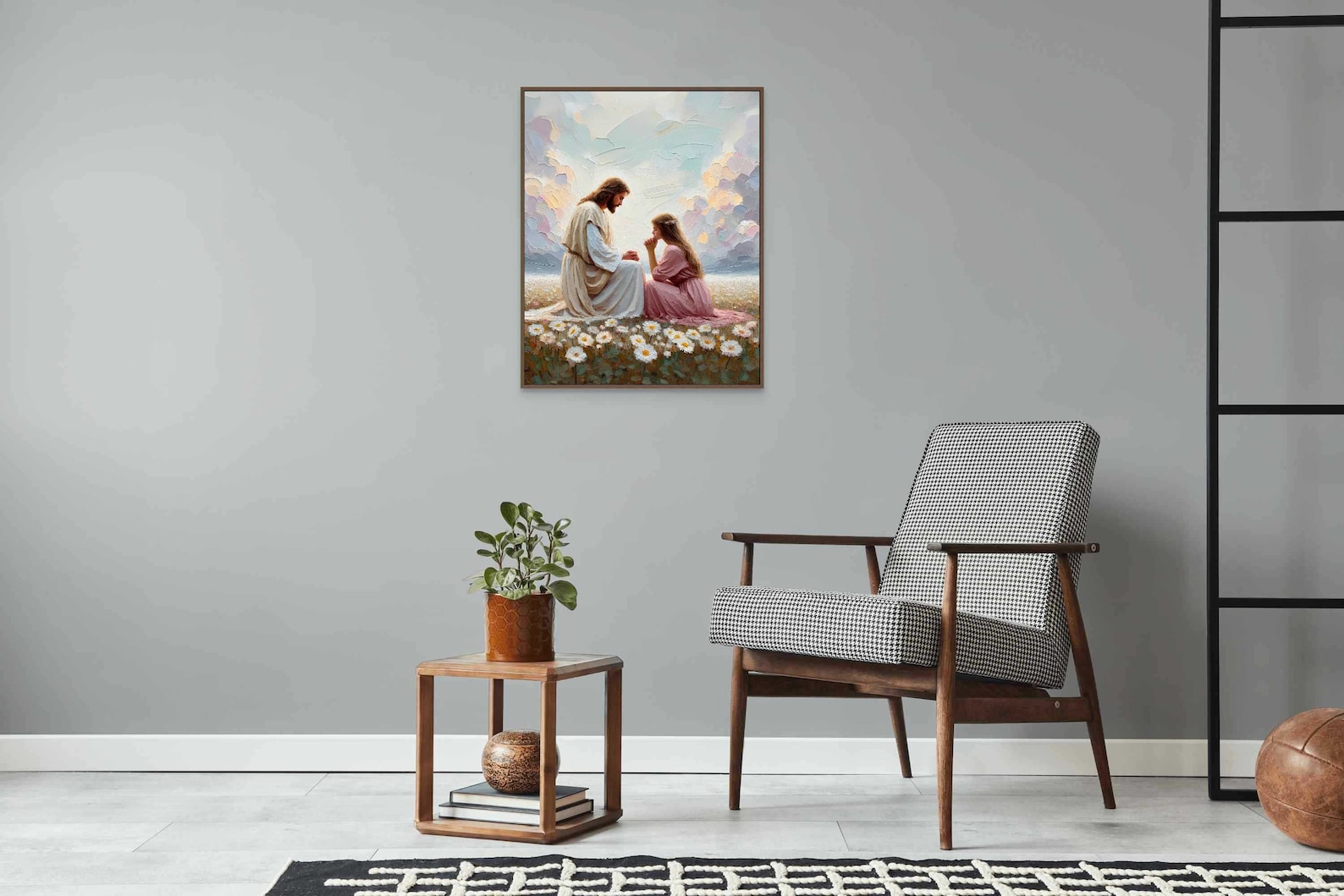 Jesus and Girl Praying, Jesus With Girl Art, Girly Christian Prints ...