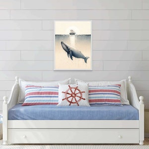 Jonah and the Whale Minimalistic Art, Christian Painting, Catholic Art ...
