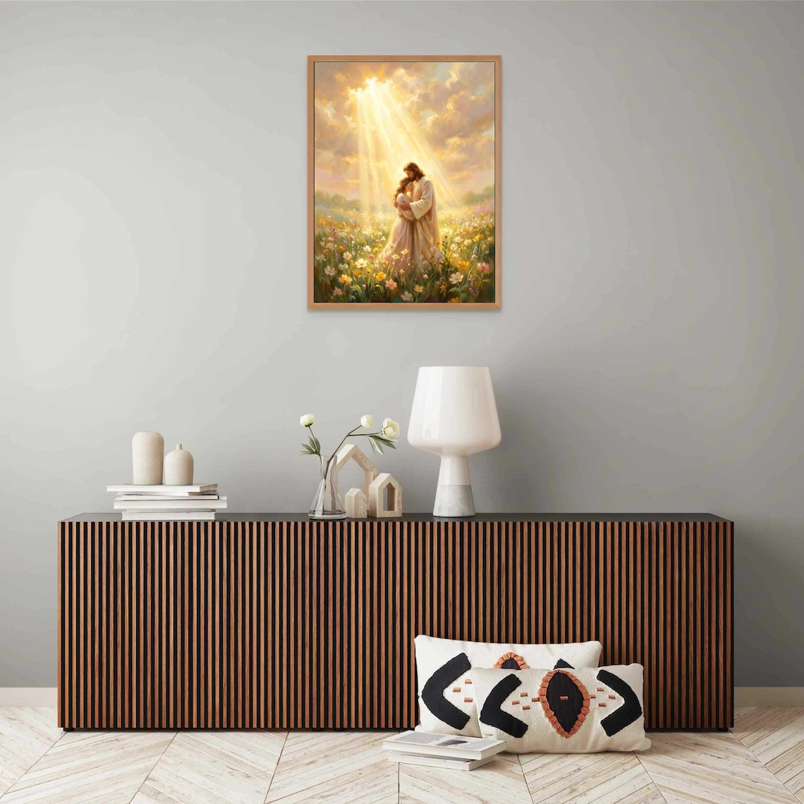 Let the Light Shine, Christian Art, Jesus Woitj Girl, Jesus Wall Art ...