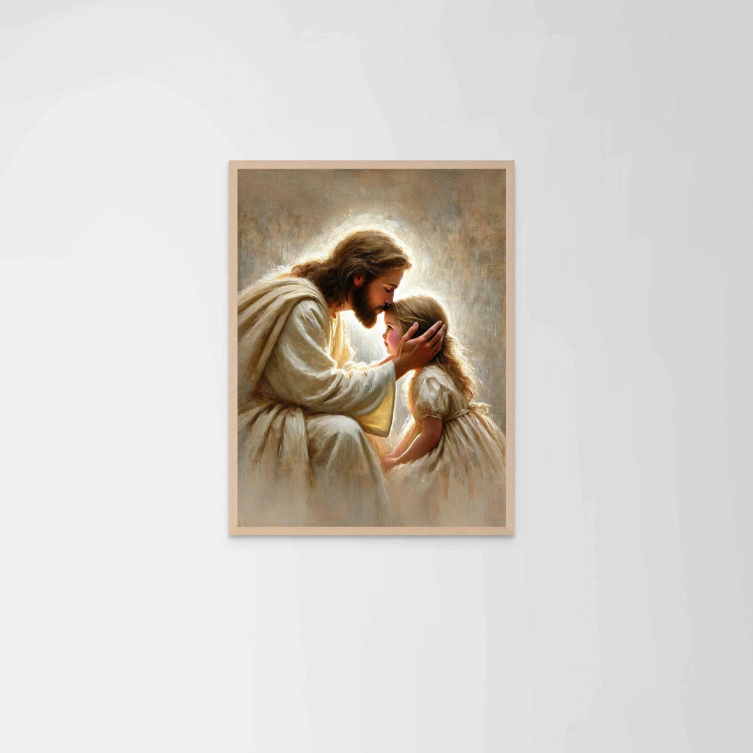 Her Savior, Christian Art, Jesus With Girl, Jesus Painting, LDS Wall ...