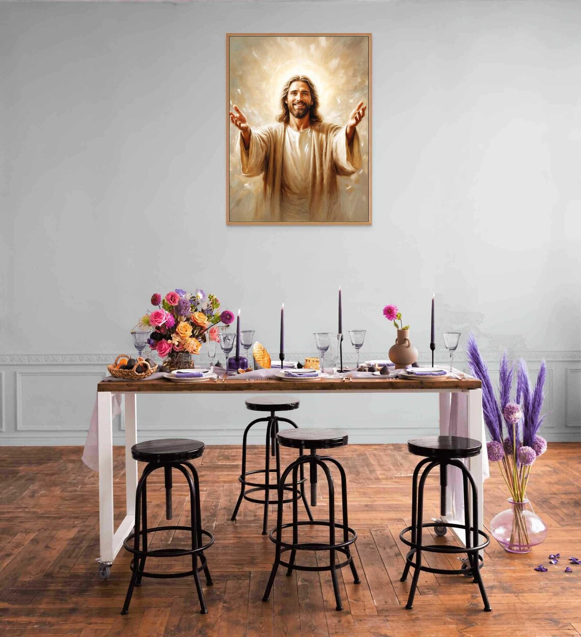 Welcome Home, Christian Wall Art, Christian Watercolor, Savior Art ...