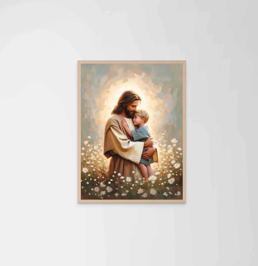 Divine Smiles, Christian Wall Art, Jesus With Boy, Christ Painting, LDS ...