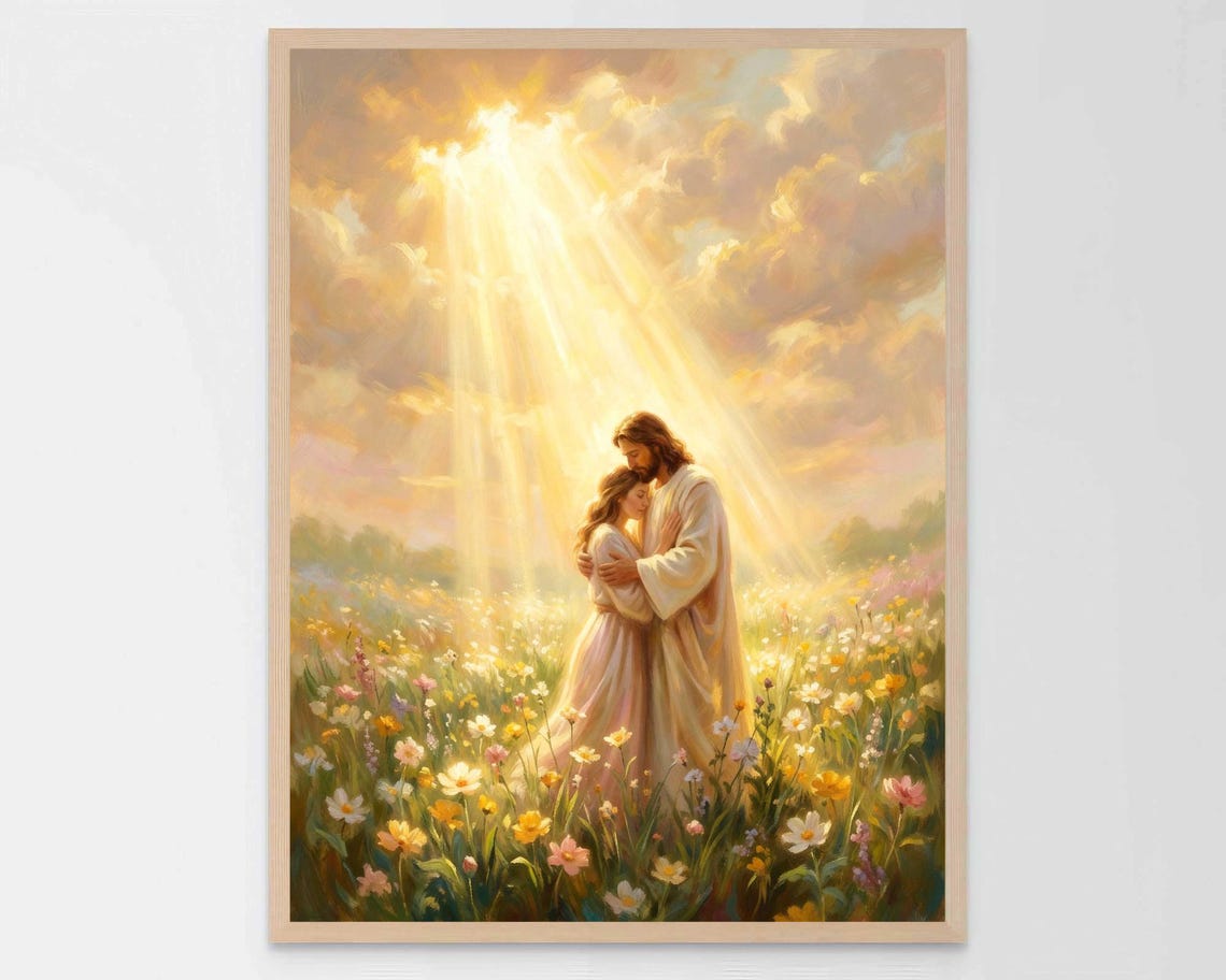 Let the Light Shine, Christian Art, Jesus Woitj Girl, Jesus Wall Art ...