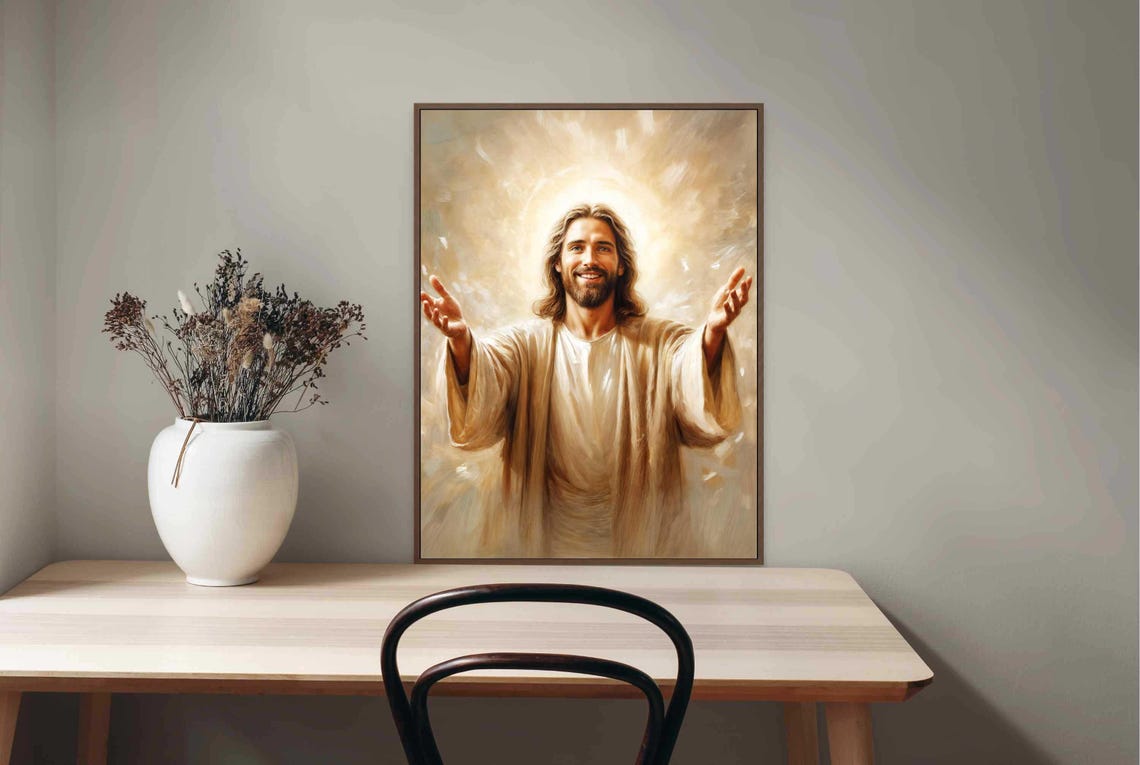 Welcome Home, Christian Wall Art, Christian Watercolor, Savior Art ...