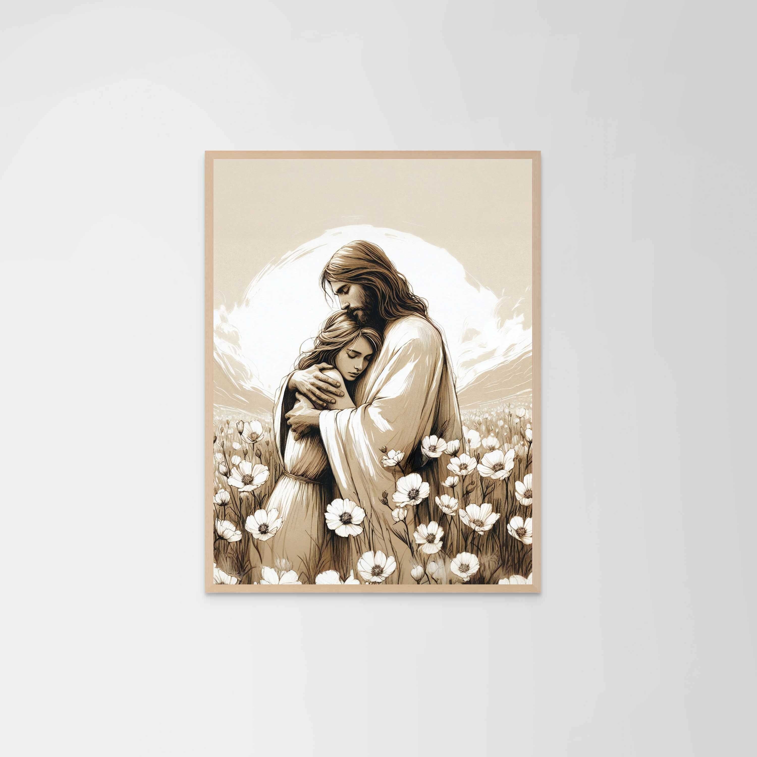 Jesus Hugging Woman, Christian Art, Jesus With Girl, Jesus Art, LDS ...