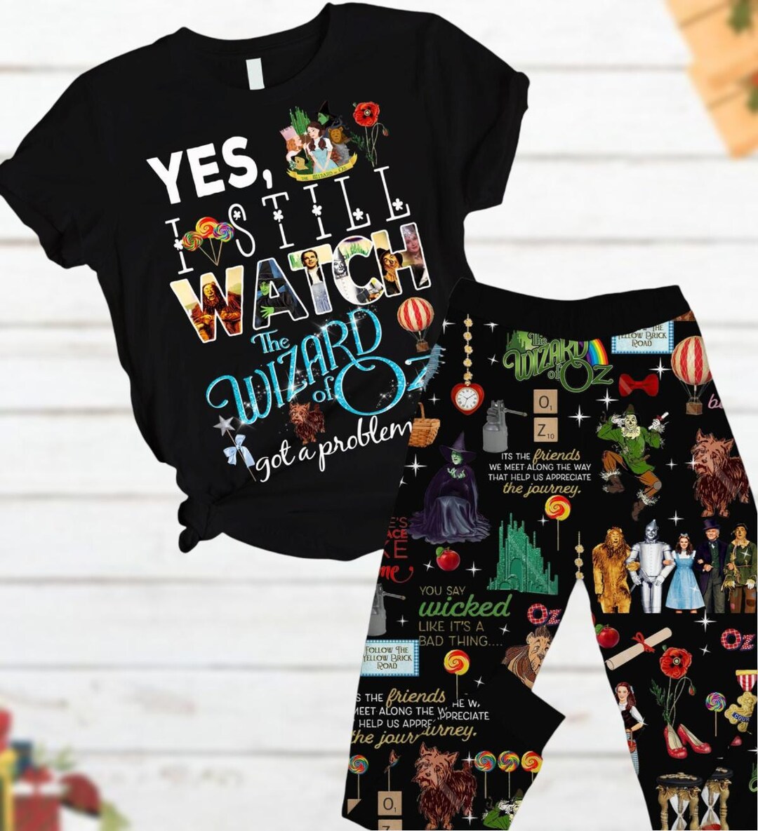 Christmas Wizard of Oz Pajamas Set, Vintage Movie Pjs Christmas, Wicked ...