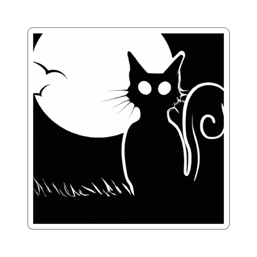 Spooky Kitty Kiss-cut Sticker - Etsy