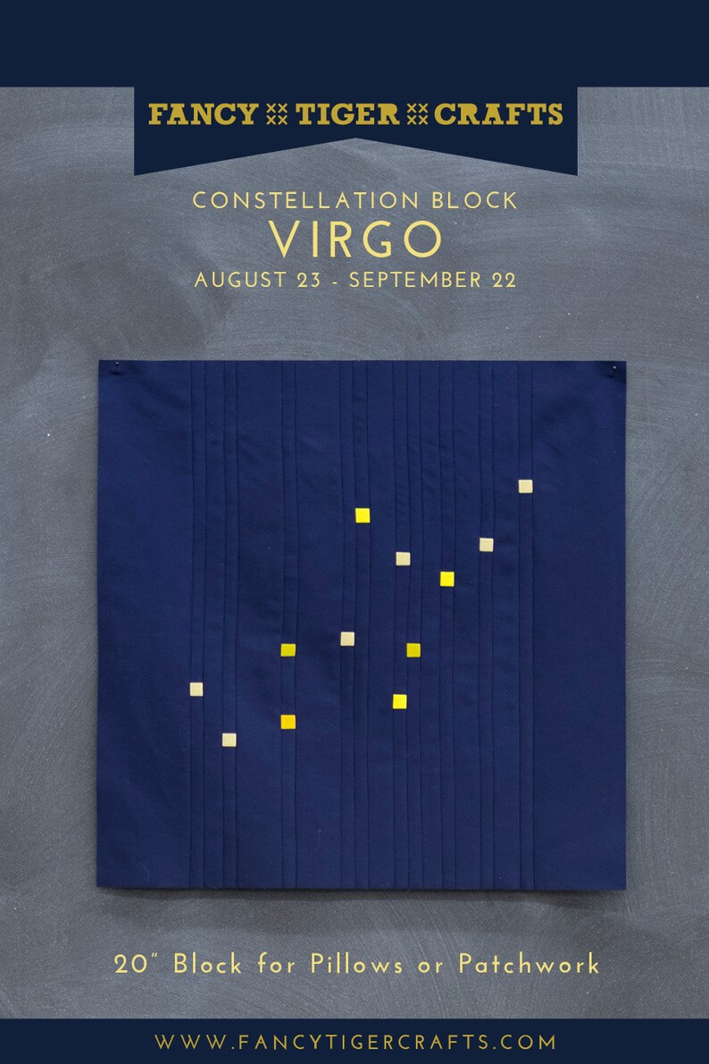 Virgo Constellation Block PDF pattern Quilting Patchwork | Etsy