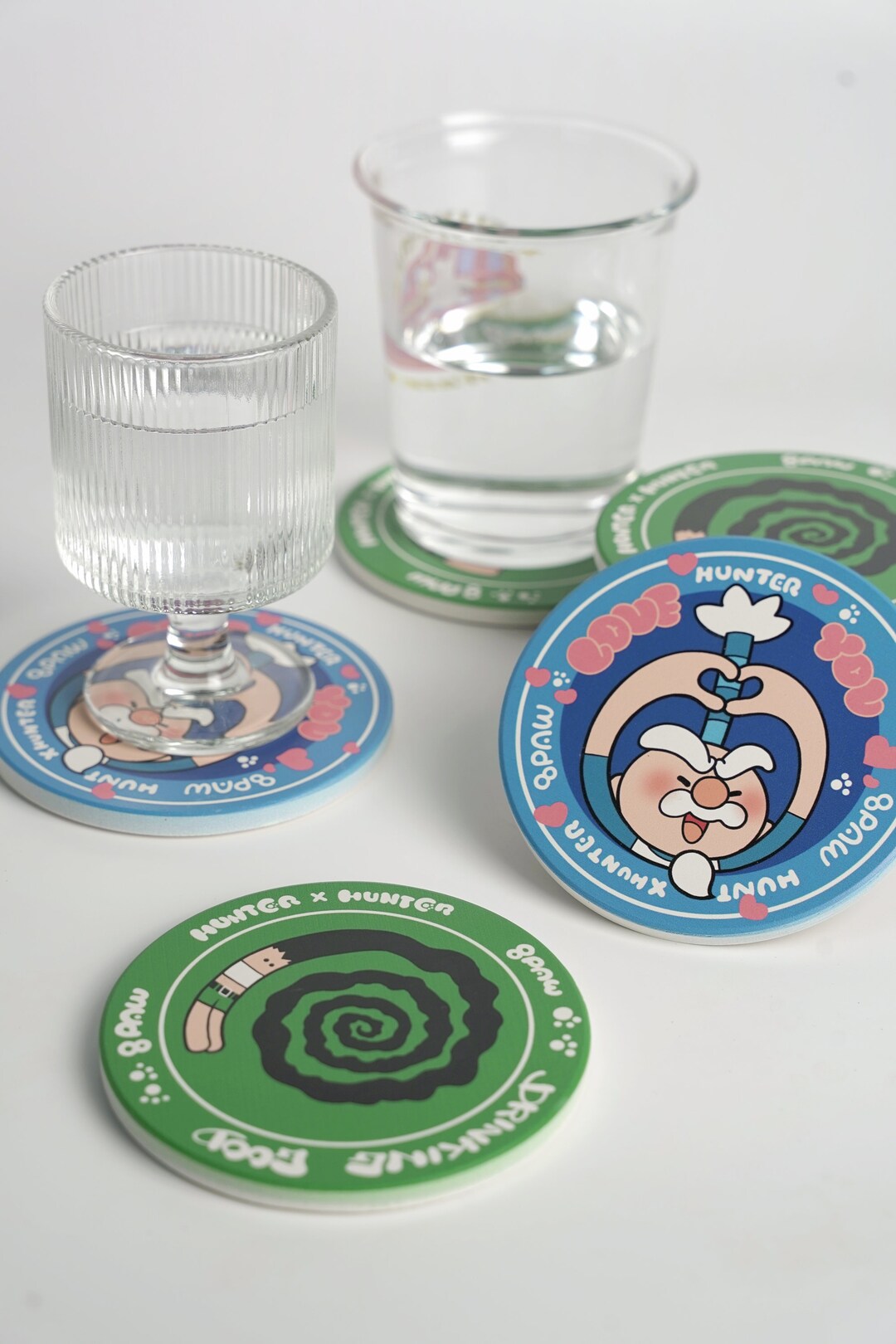 Hunter X Hunter Ceramic Coaster Set Anime Drinks Coaster, Set of Two ...