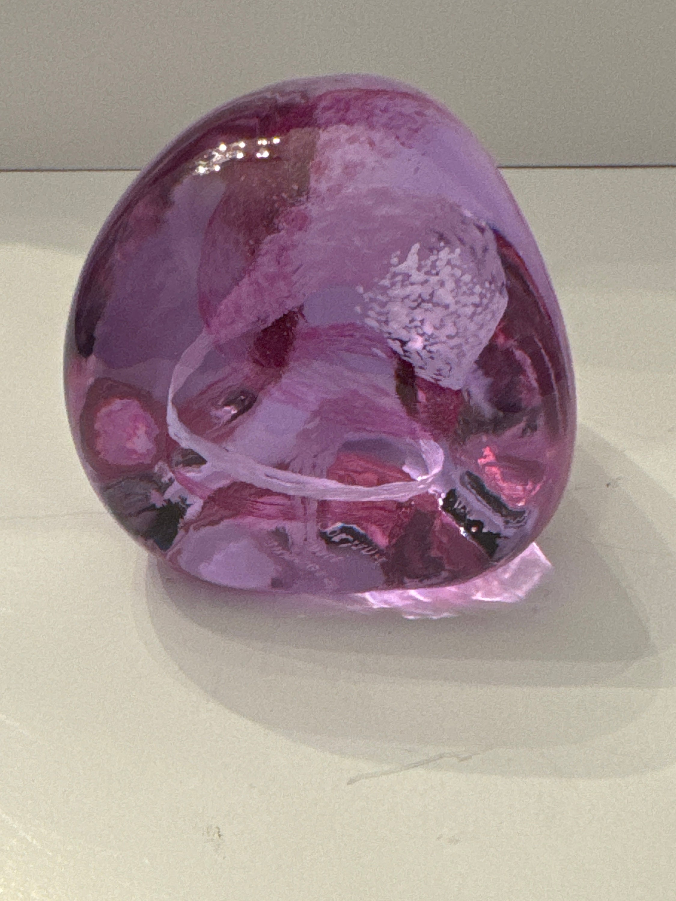 Art Glass Paperweight Violet Signed Caithness Pebble Scotland - Etsy