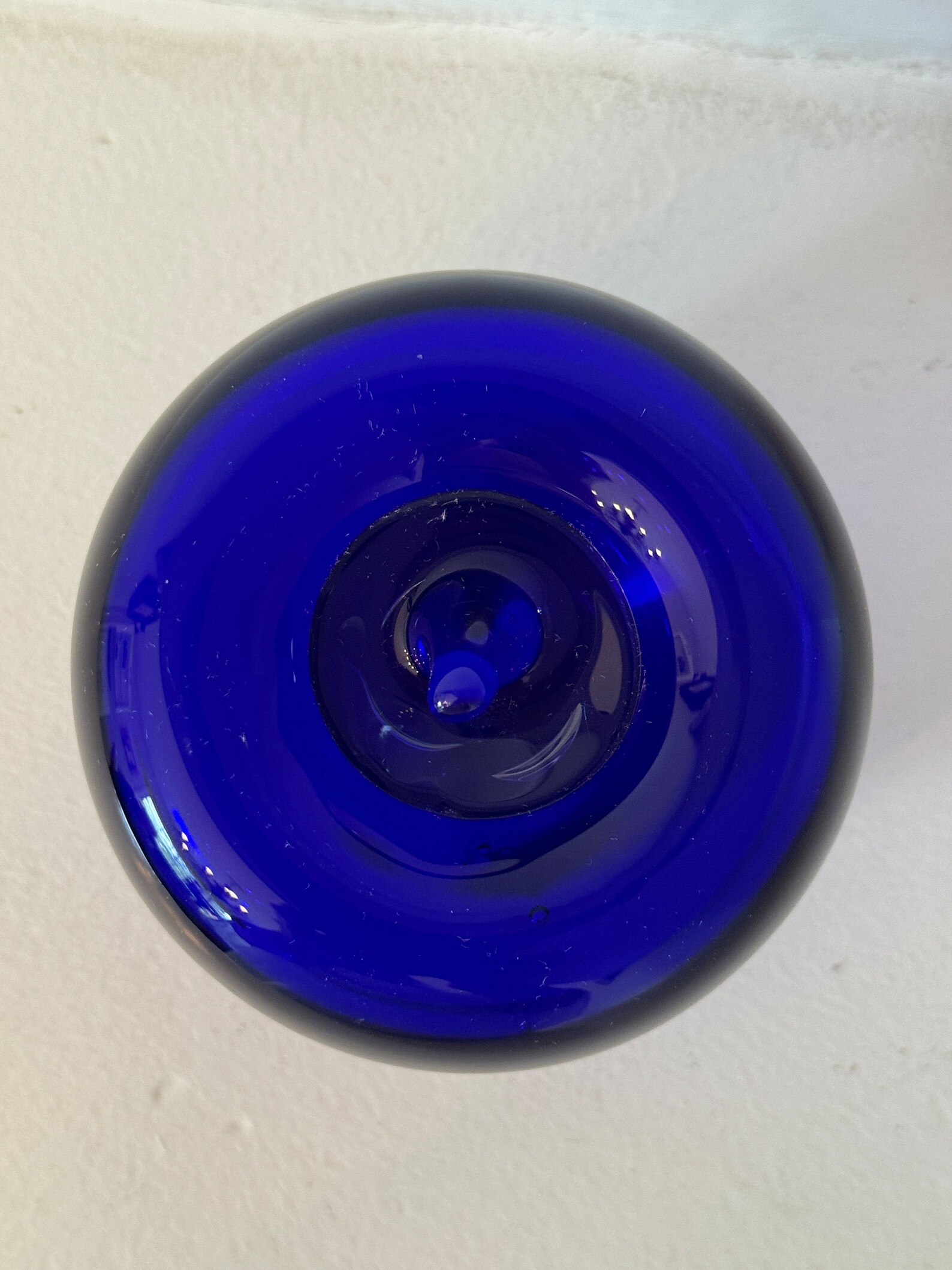 Vintage Art Glass Cobalt Blue Apple Paperweight - Etsy