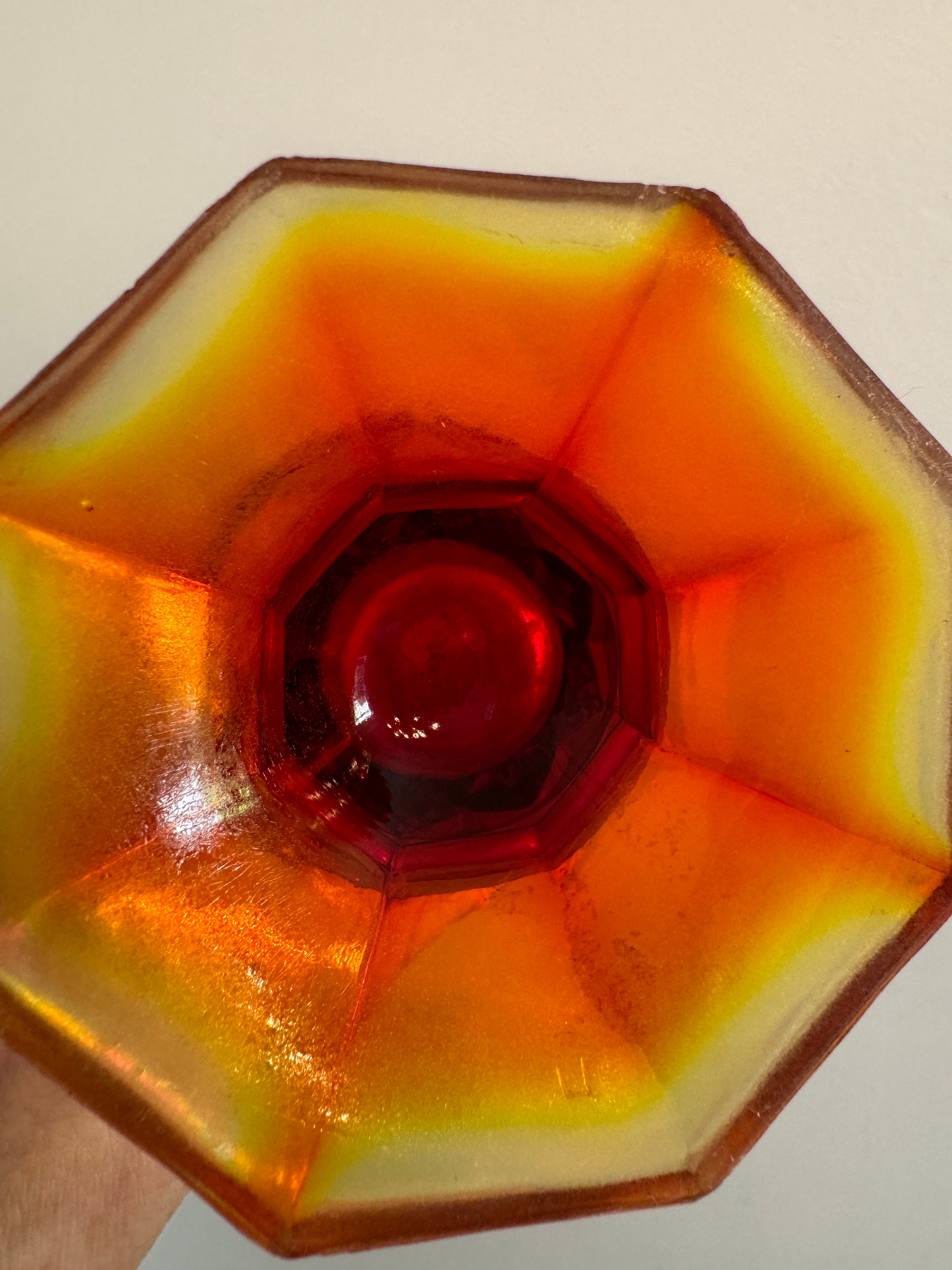 Vintage Indiana Glass Tall 11.75 Inch Amberina Heirloom Red Sunset ...