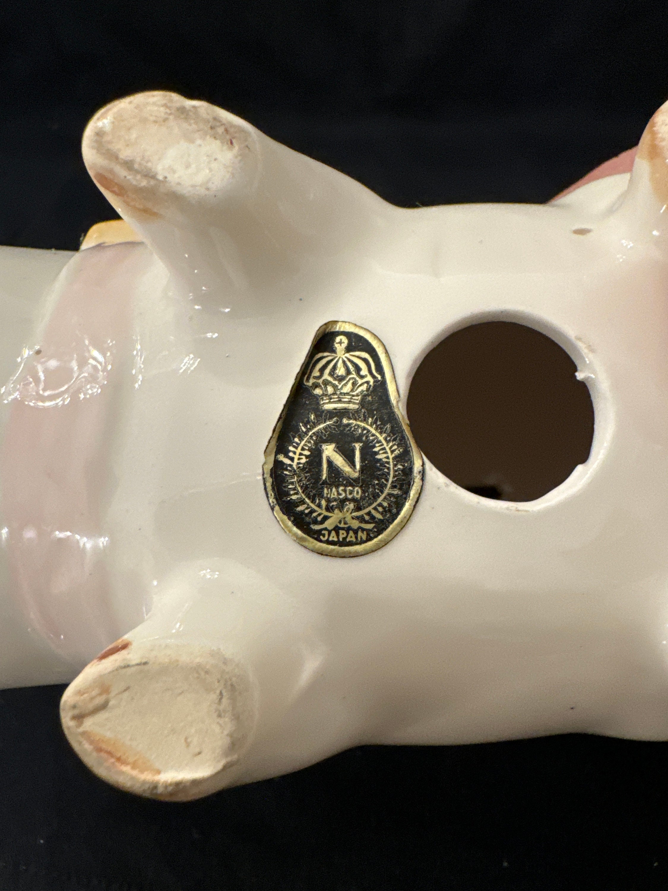 Vintage Hand Painted Pottery Piggy Bank Nasco Japan - Etsy