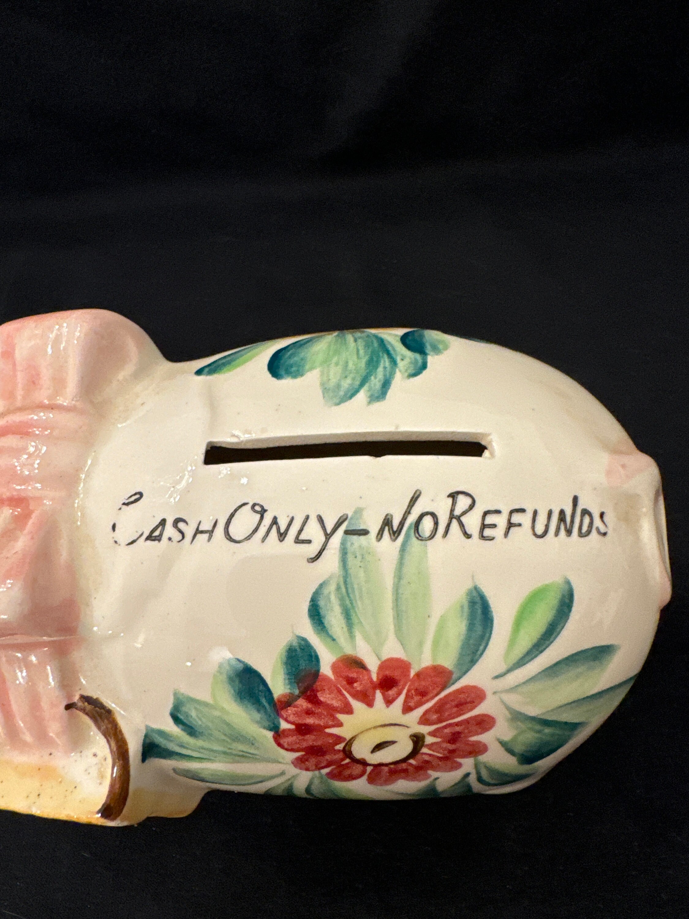 Vintage Hand Painted Pottery Piggy Bank Nasco Japan - Etsy