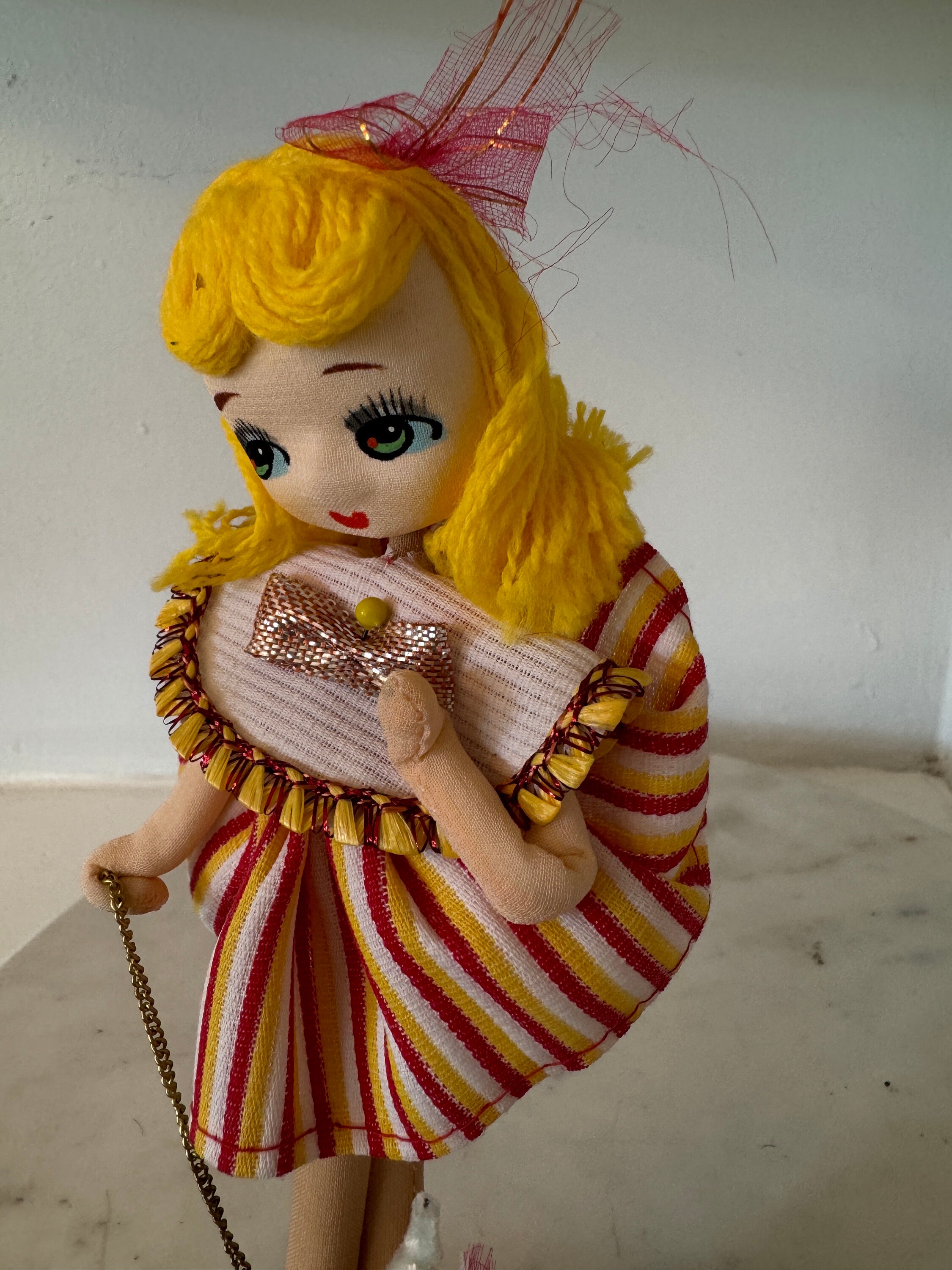 Rare 1960s Japanese Big Eyed Pose Doll With Dog on Chain - Etsy