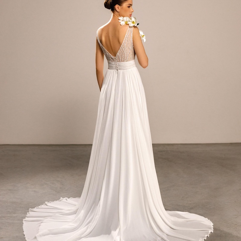 V Back Wedding Dress - Etsy