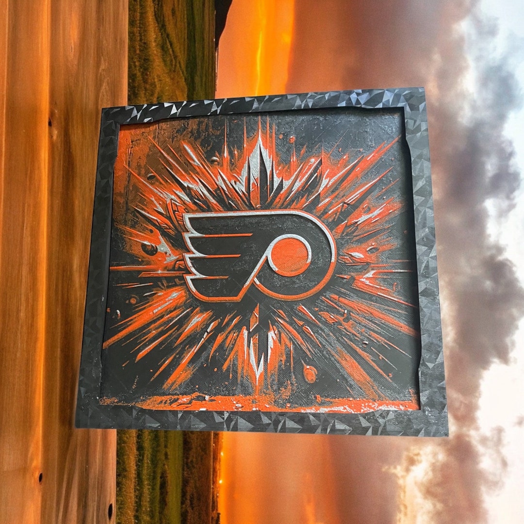 3d Printed Framed Philadelphia Flyers Art Print - Etsy