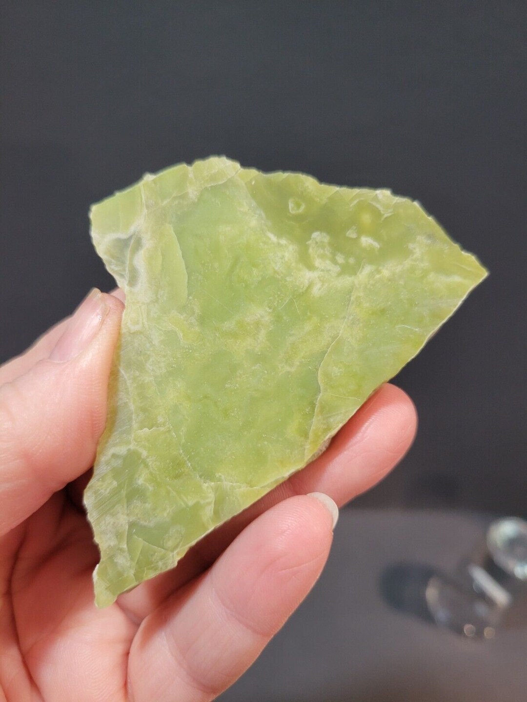 2x3 Serpentine Slab Olive Green Serpentine Cab Slice Rough Cut Crystal ...