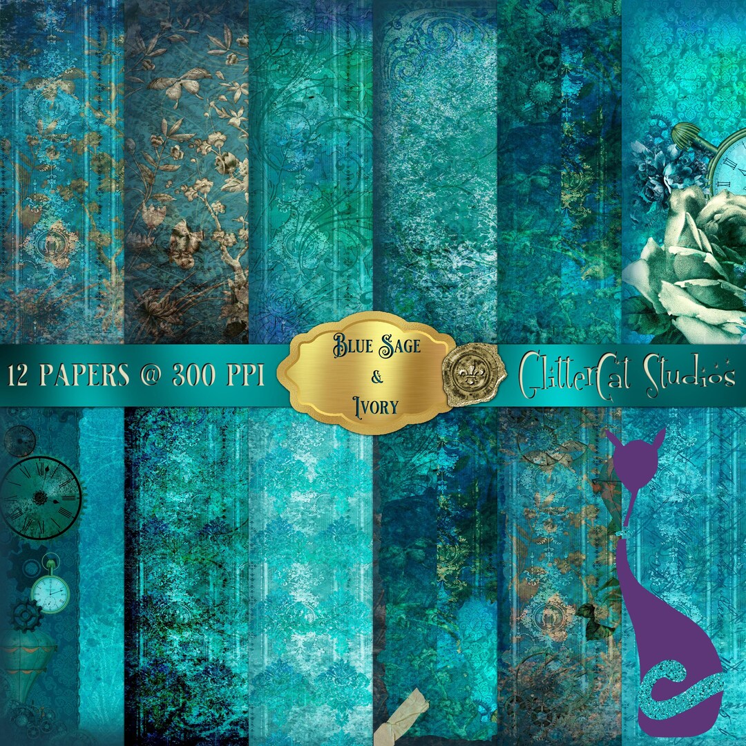 Printable 8" X 8" Digital Steampunk Papers, Ephemera, Junk Journal ...