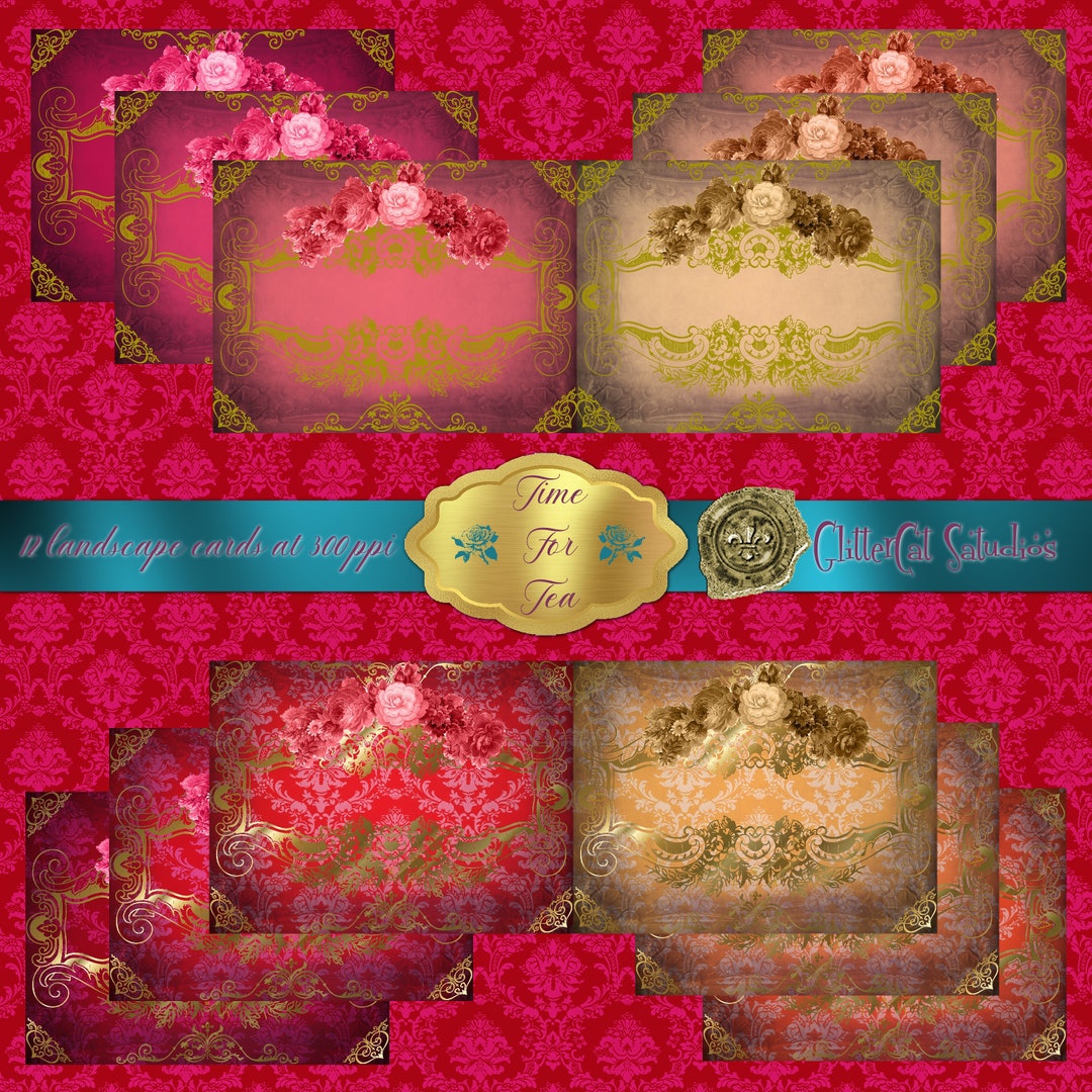 ATC Cards, Junk Journal Cards, French Rose 3 X 4 Victorian Ornate ATC ...