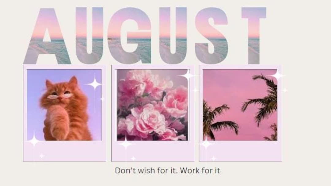 Cute August Desktop Wallpaper - Etsy