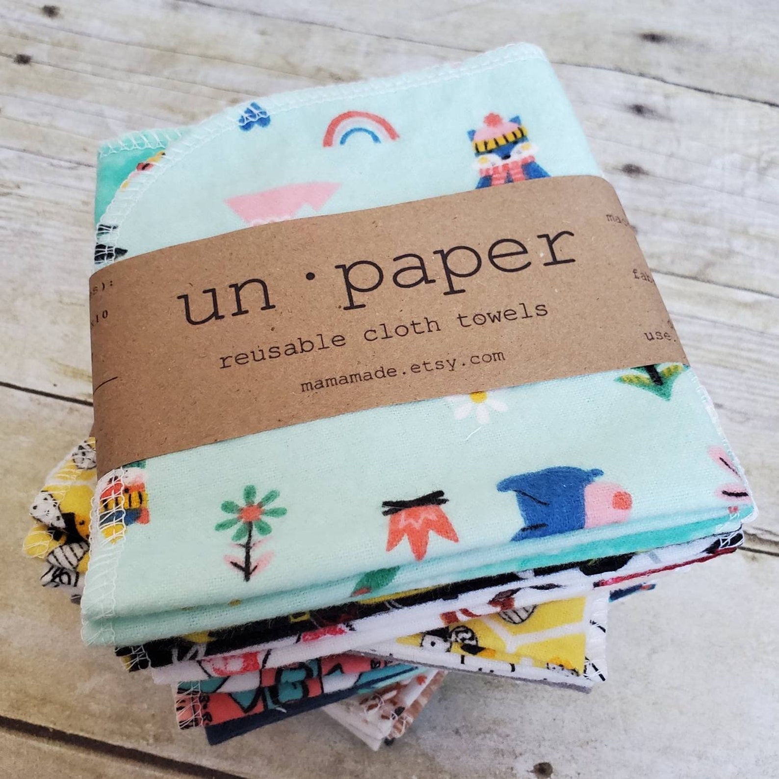Un Paper Reusable Napkins Single-ply Random Prints Cloth Napkins Cloth ...