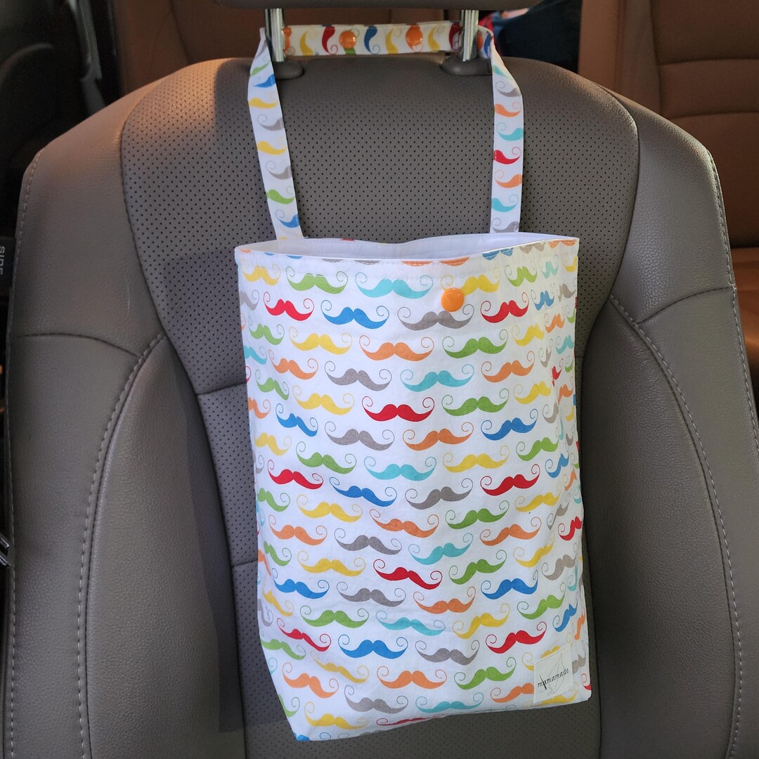 Auto Trash Bag Rainbow Moustaches Car Trash Bag, Waterproof & Machine ...