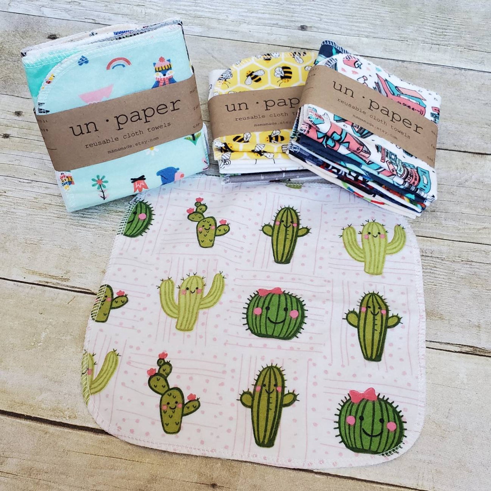 Un Paper Reusable Napkins Single-ply Random Prints Cloth Napkins Cloth ...