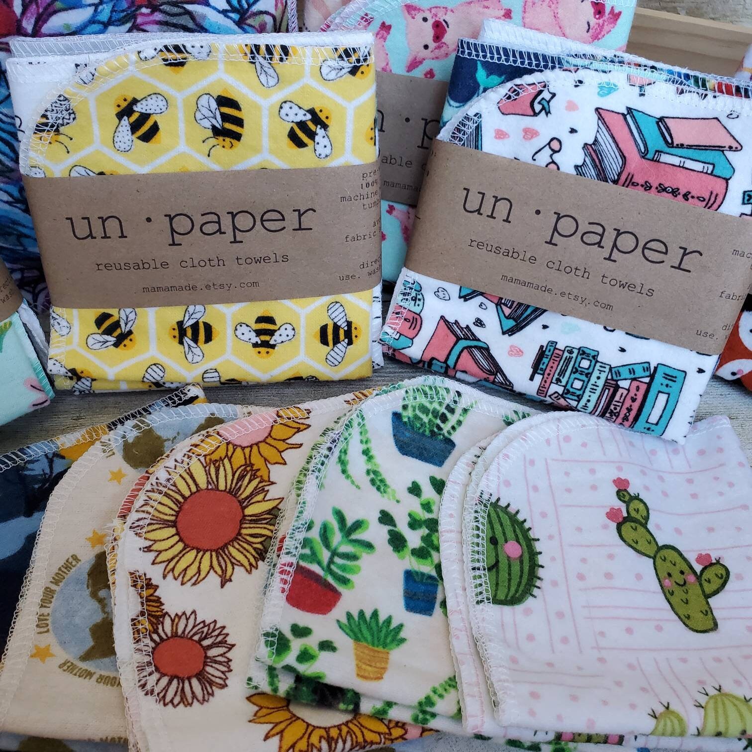 Un Paper Reusable Napkins Single-ply Random Prints - Etsy