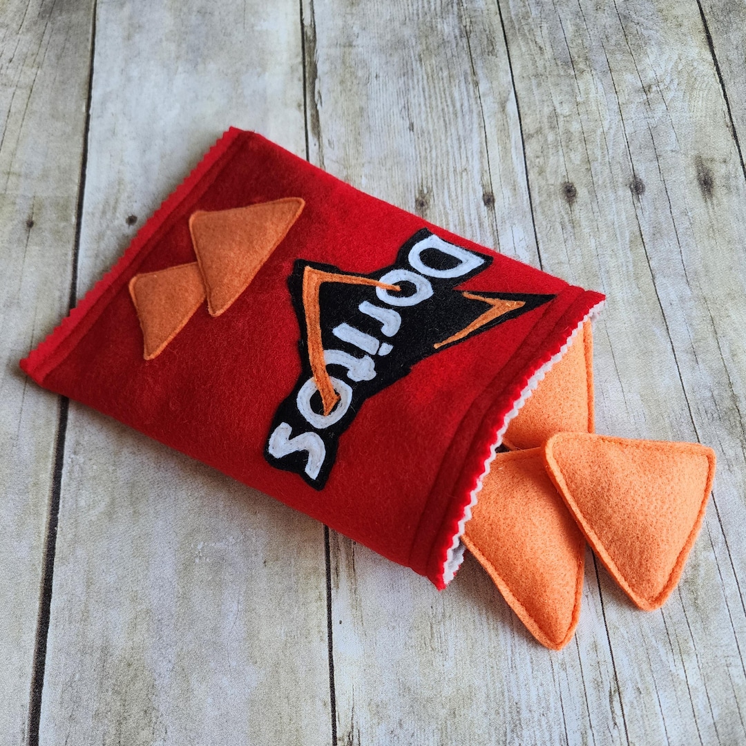 Nacho Cheese Chip Cat Toy With Crinkle Bag | Cat Toy | Catnip Toy ...