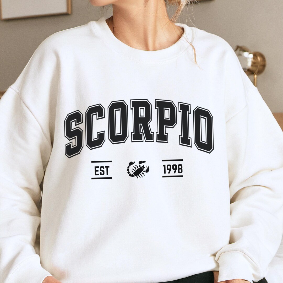 Zodiac Sign Sweatshirt Scorpio – Personalized Birth Year Sweater ...
