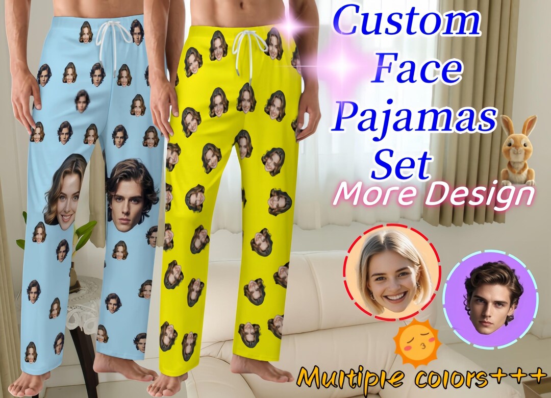 Custom Photo Pajama Pants, Personalized Pajama Pants Photo Pant, Best ...