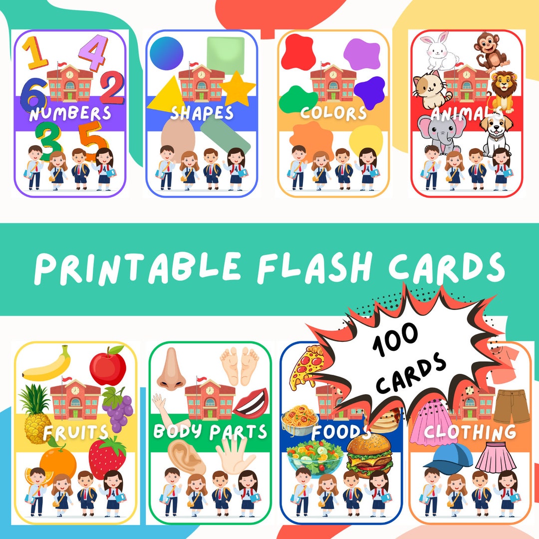 Children Flash Cards, Kids Toys, Preschool, Education Cards, Children's ...