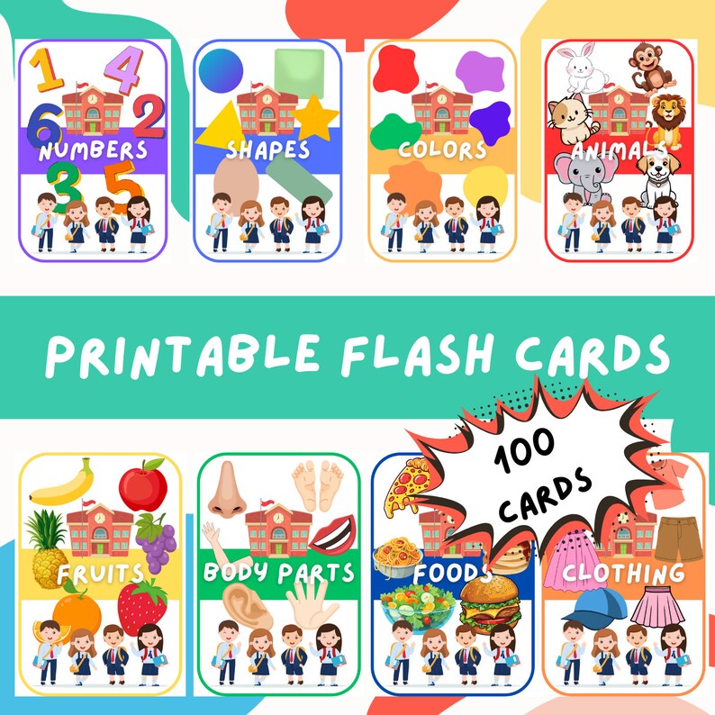 Children Flash Cards, Kids Toys, Preschool, Education Cards, Children's ...
