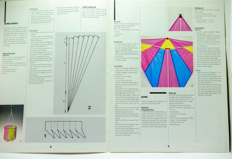 Bernina Kite & Windbreaker Sewing Pattern Booklet - Vintage 1990s - Etsy