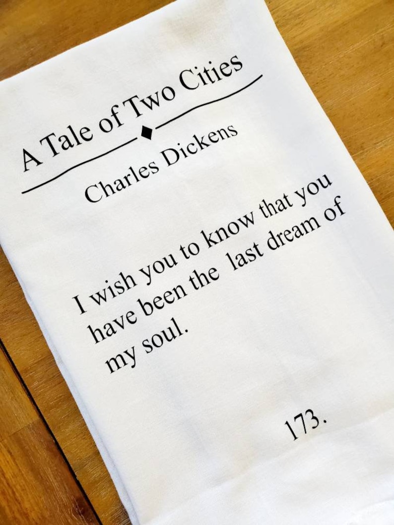 A Tale of Two Cities Book Quote Literature Page Charles - Etsy