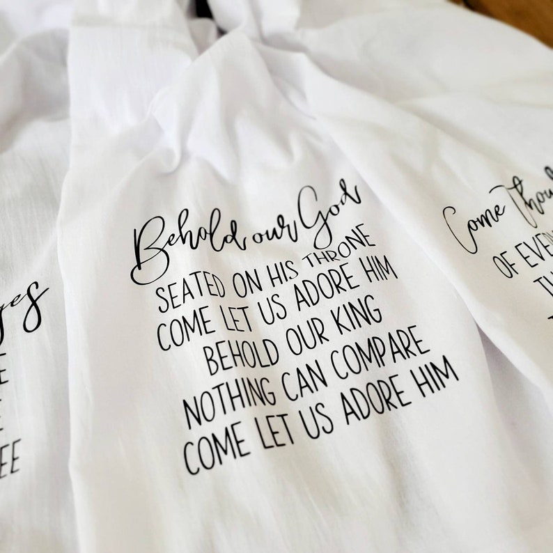 Behold Our God Hymn Tea Towel: Cotton Kitchen Dish Cloth - Etsy