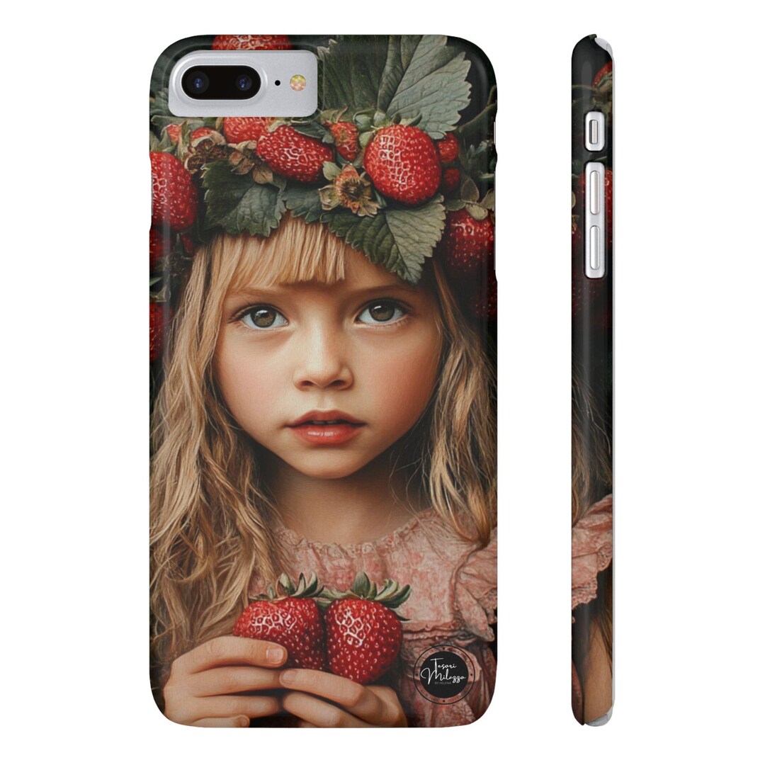Whimsical Strawberry Slim Phone Cases | Cute Kid Design | Unique Gift ...