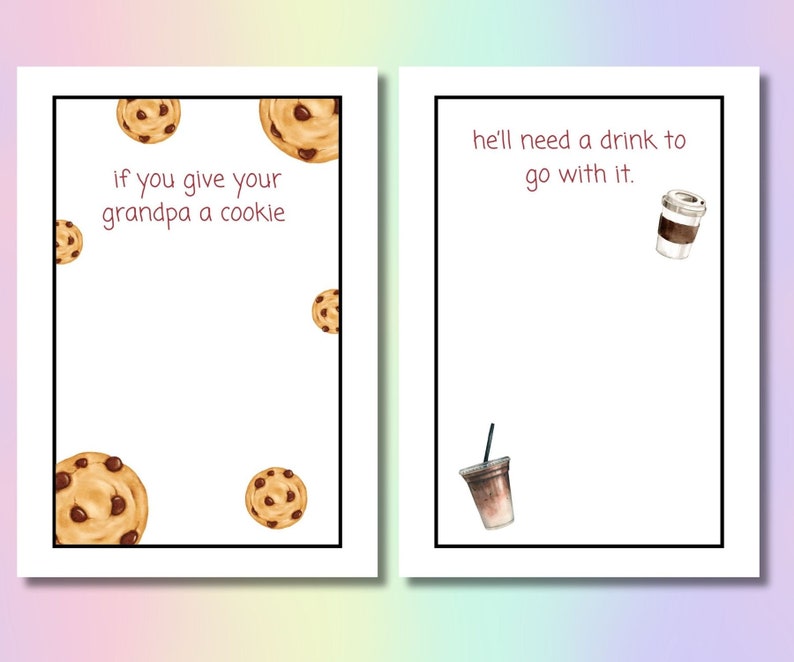 If You Give Your Grandpa a Cookie Book Template | Grandpa Appreciation ...