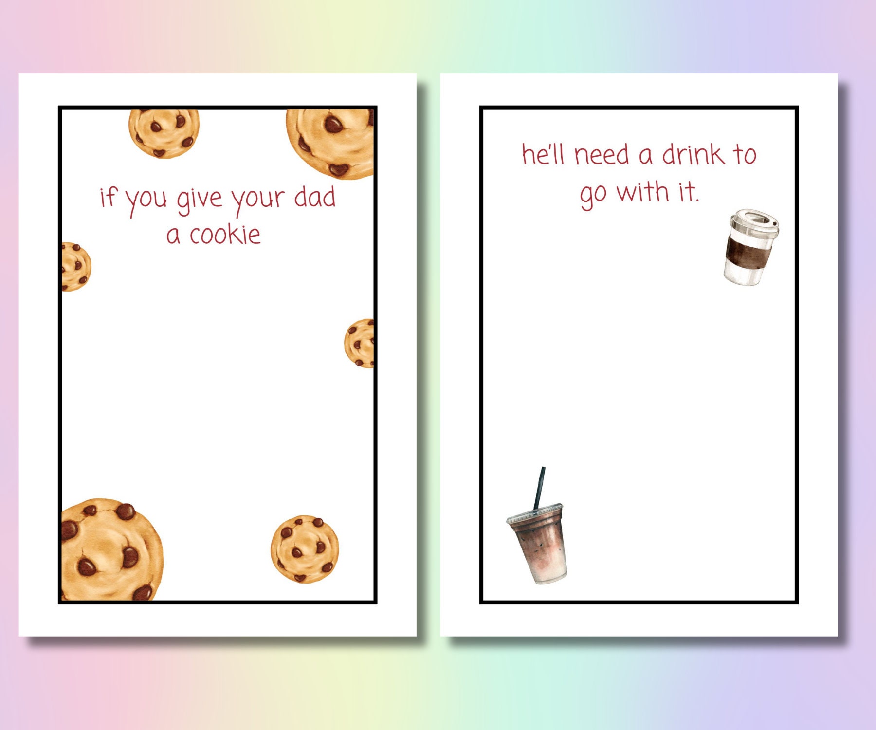 If You Give Your Dad a Cookie Book Template | Father's Day Gift ...