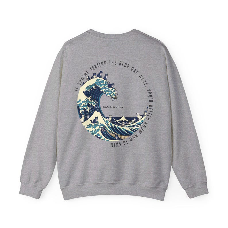 Blue Cat Wave for Kamala Sweatshirt, Election 2024 Hoodie, Democratic ...